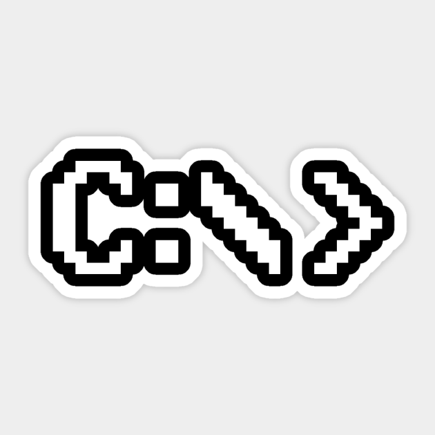 Dos Prompt Command Line Computer Sticker Teepublic